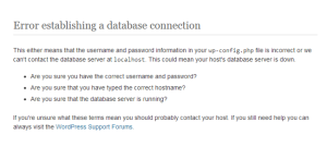 How to fix the ‘Error Establishing a Database Connection’ in WordPress ...