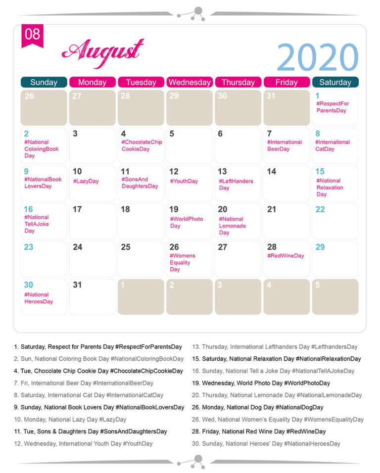 The 2020 Social Media Holiday Calendar - Make A Website Hub